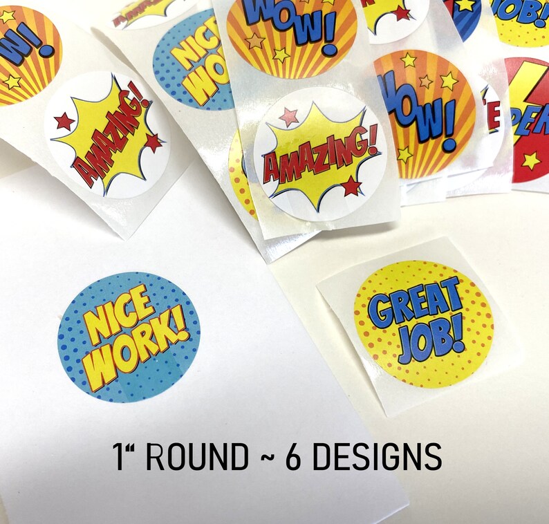 Reward Sticker 1 Inch Round Small Sticker for School | Etsy
