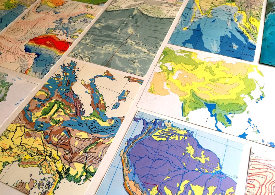 Vintage Maps, Geomorphology, Topography Maps, DIY Card Making ...