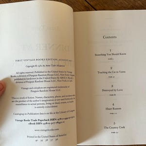 Dinner at the Homesick Restaurant by Anne Tyler - Published 2017 - Etsy