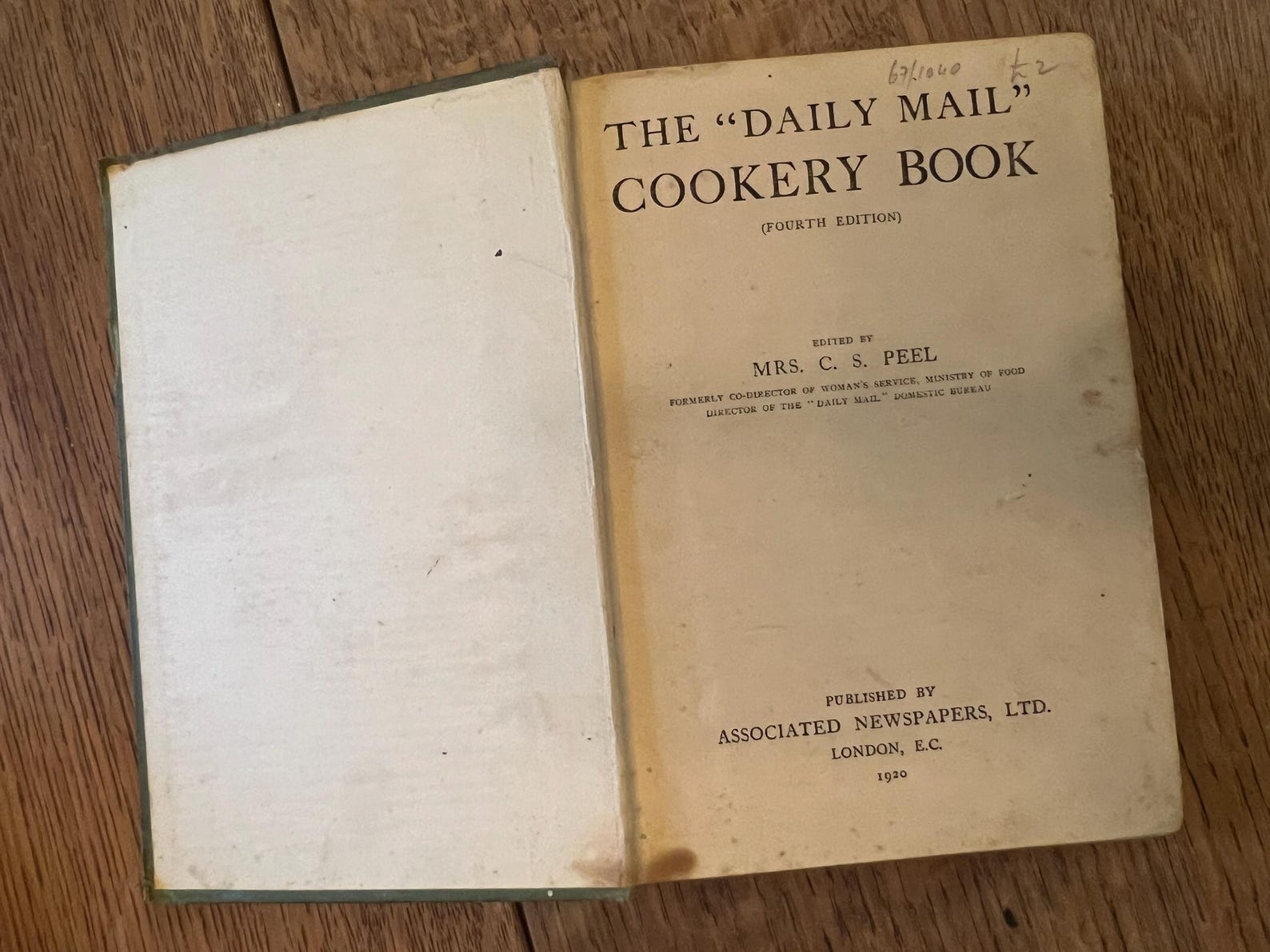 The Daily Mail Cookery Book by Mrs CS Peel - Published 1920 - Etsy