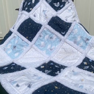 Over the Moon Quilt Baby Quilt Rag Quilt - Etsy