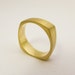 Unique Square Wedding Ring for Men and Women Handmade of 14K / - Etsy