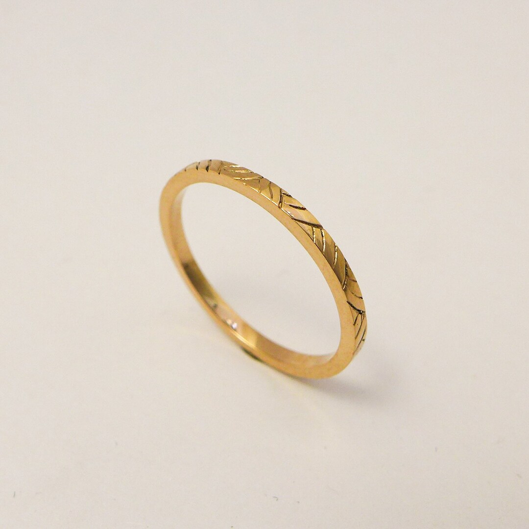 Minimalist Gold Wedding Band, Dainty Wedding Band, Slim Rose Gold Ring ...