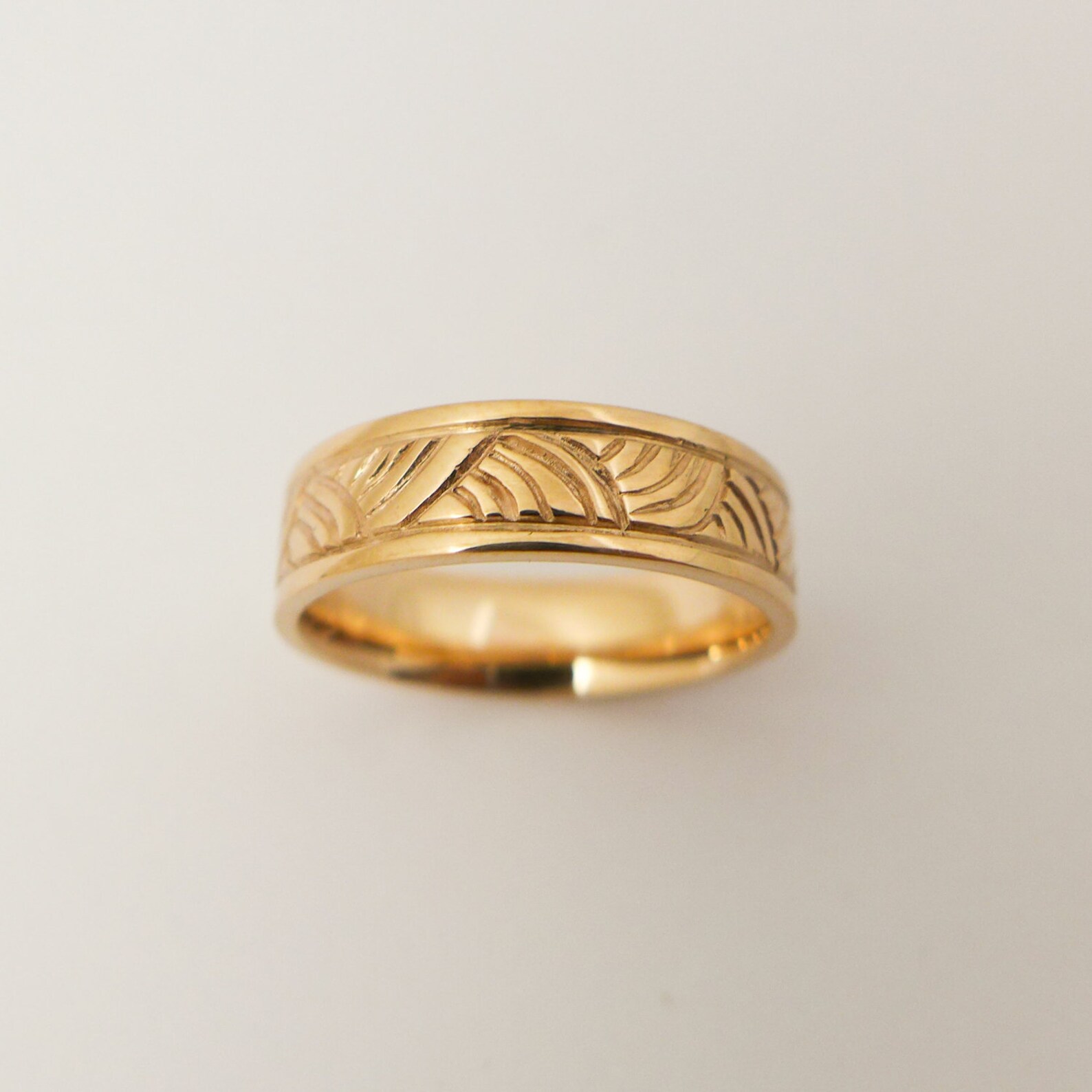 Rose / Yellow / White Gold Wedding Band for Men and Women, Wide Wedding ...