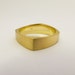 Unique Square Wedding Ring for Men and Women Handmade of 14K / - Etsy