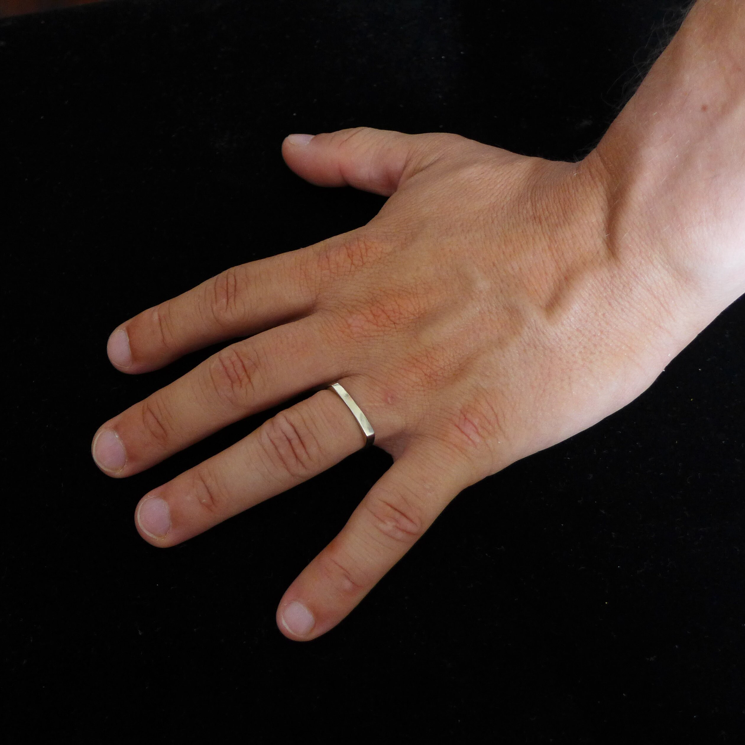 14K / 18K Solid Gold Square Wedding ring Geometric Wedding | Etsy