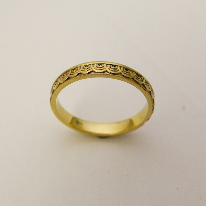 14K / 18K Solid Gold Simple Wedding Band for Women Thin Gold | Etsy