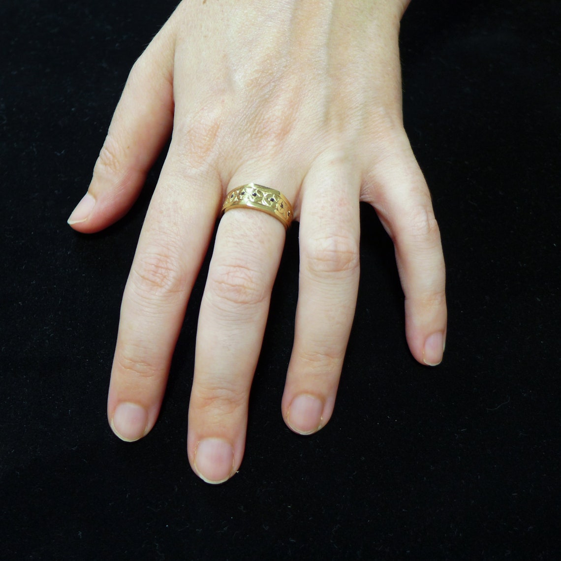 Engraved Signet Ring Handmade of 14K / 18K Solid Gold Unique | Etsy