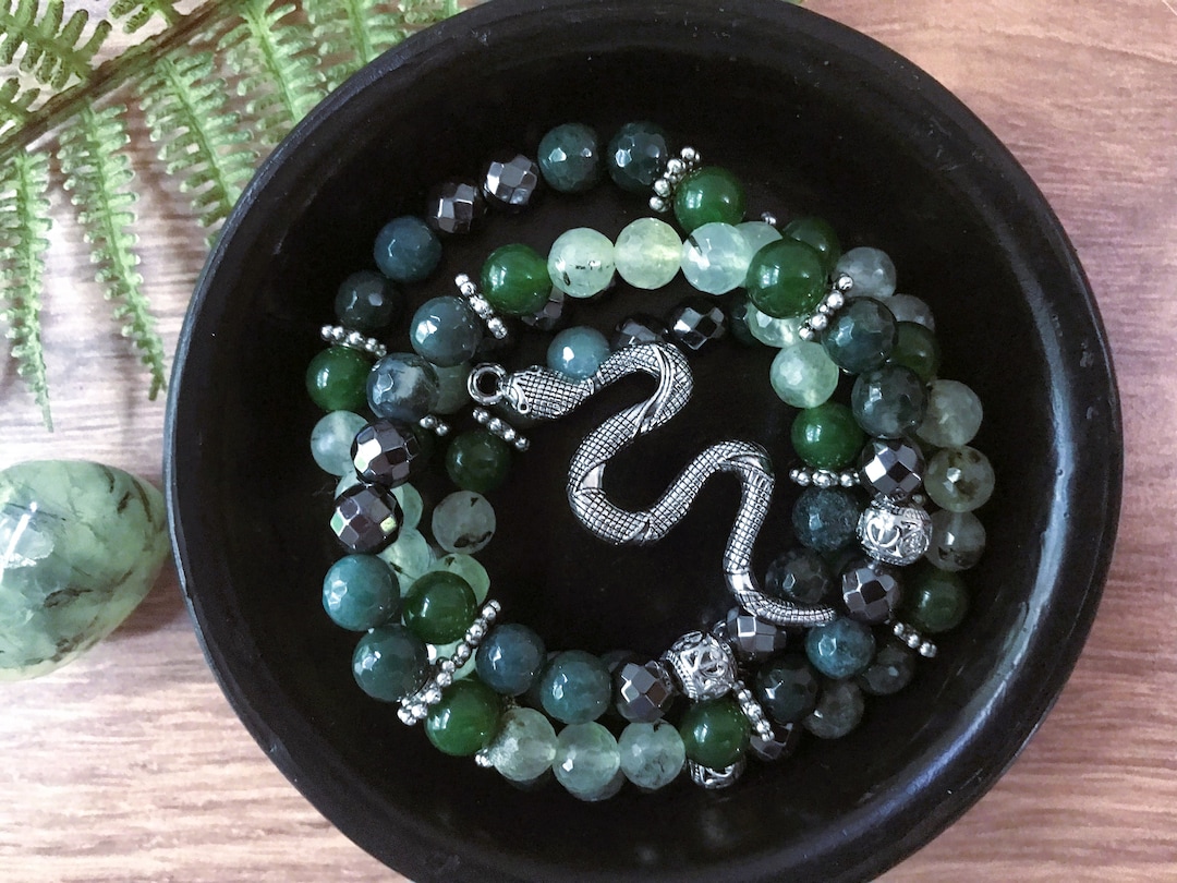 Medusa Gemstone Bracelet - Greek Mythology Gorgon - Reiki Infused ...