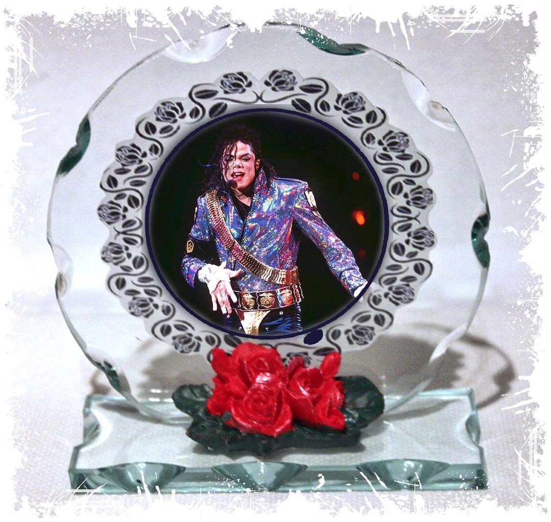 Michael Jackson Cut Glass Plaque: Limited Edition Cellini Keepsake - Etsy