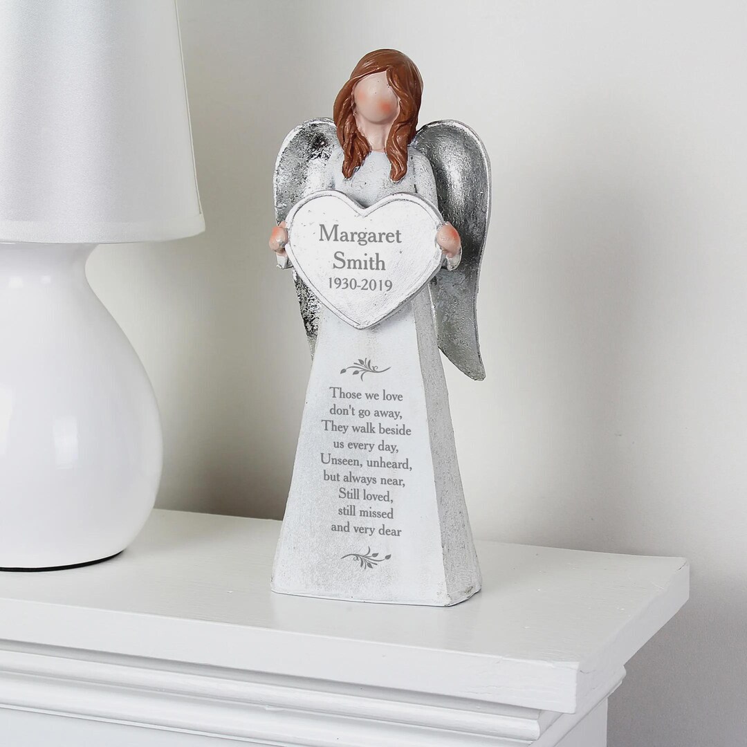 Personalised Memorial Guardian Angel Ornament to Remember a Loved One ...