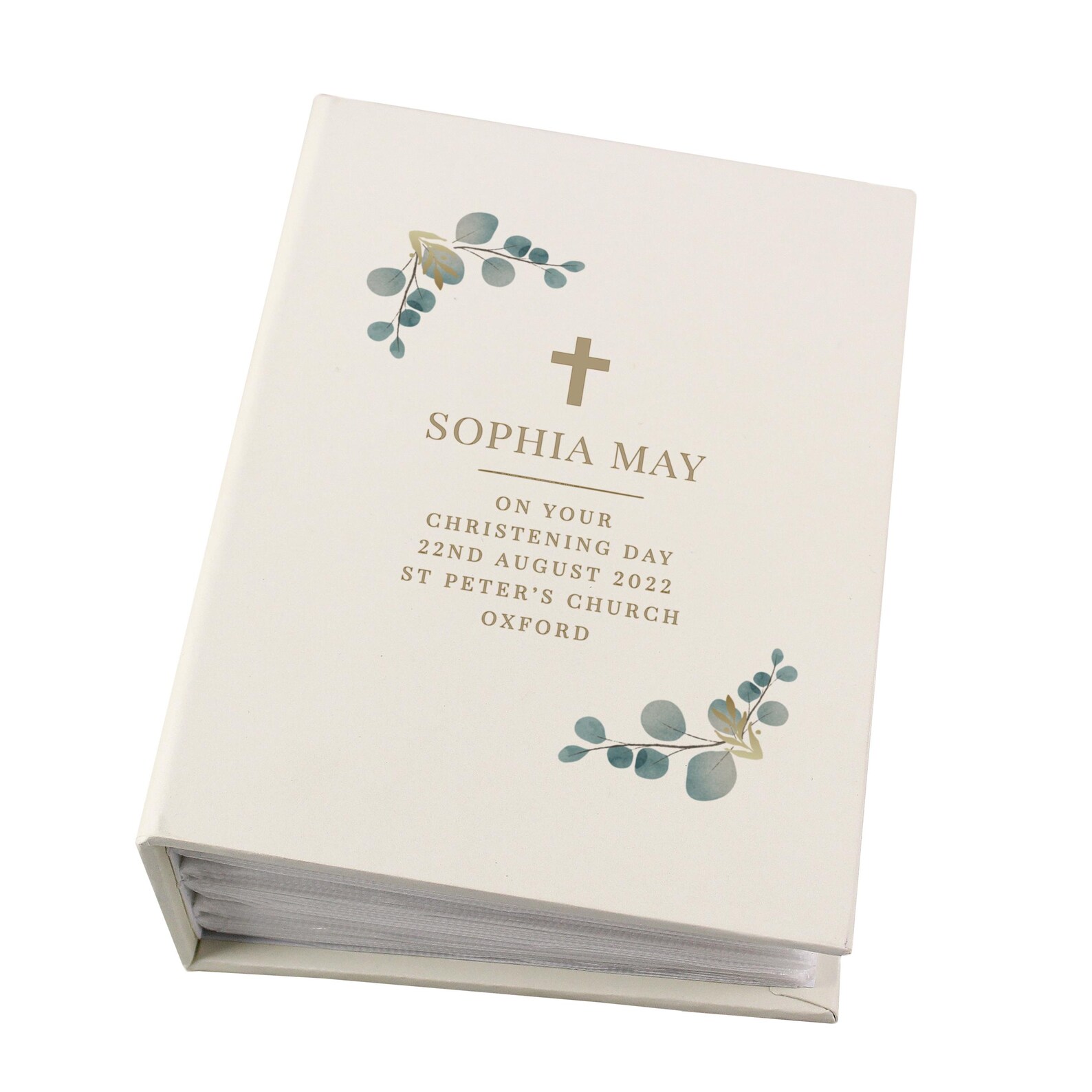 Personalised Botanical Cross 6x4 Photo Album With Sleeves by Cellini ...