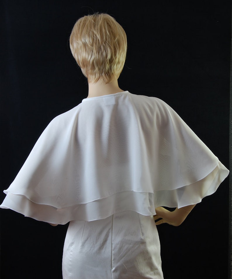 Short Flared Chiffon Georgette Cape Capelet Double Layered - Etsy
