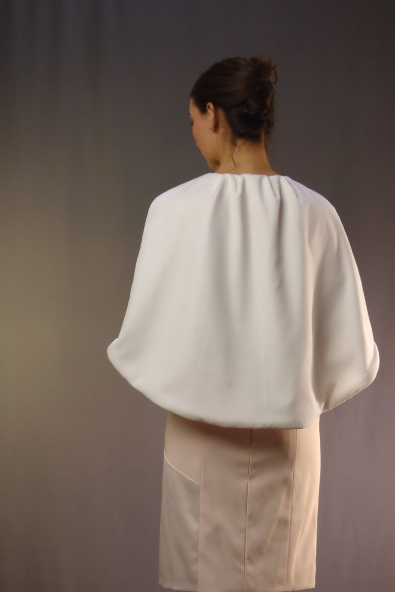 Silk Velvet Capelet With Crystals Clasp - Etsy