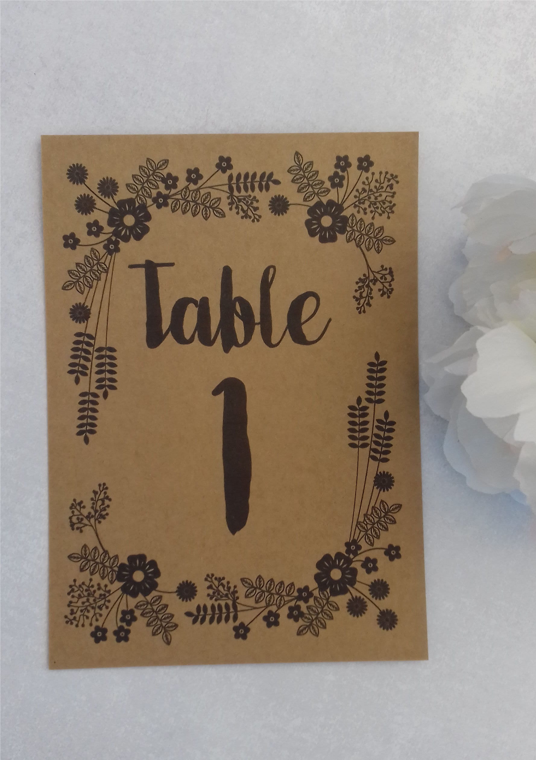 Printable Table Number Cards 1-15. Instant Download Table Numbers ...