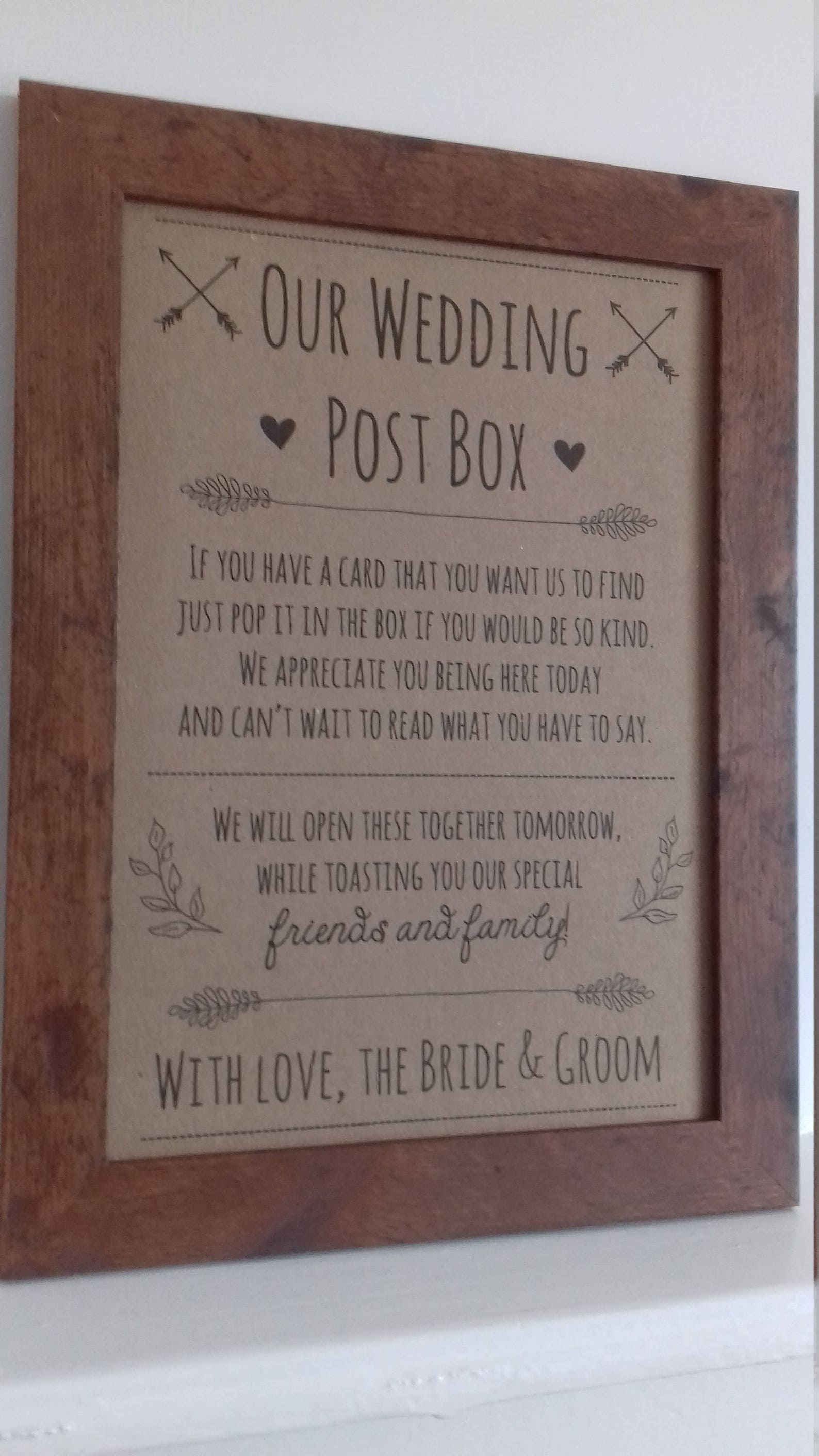 Rustic A4 Wedding Post Box Sign, Instant Digital Download - Etsy
