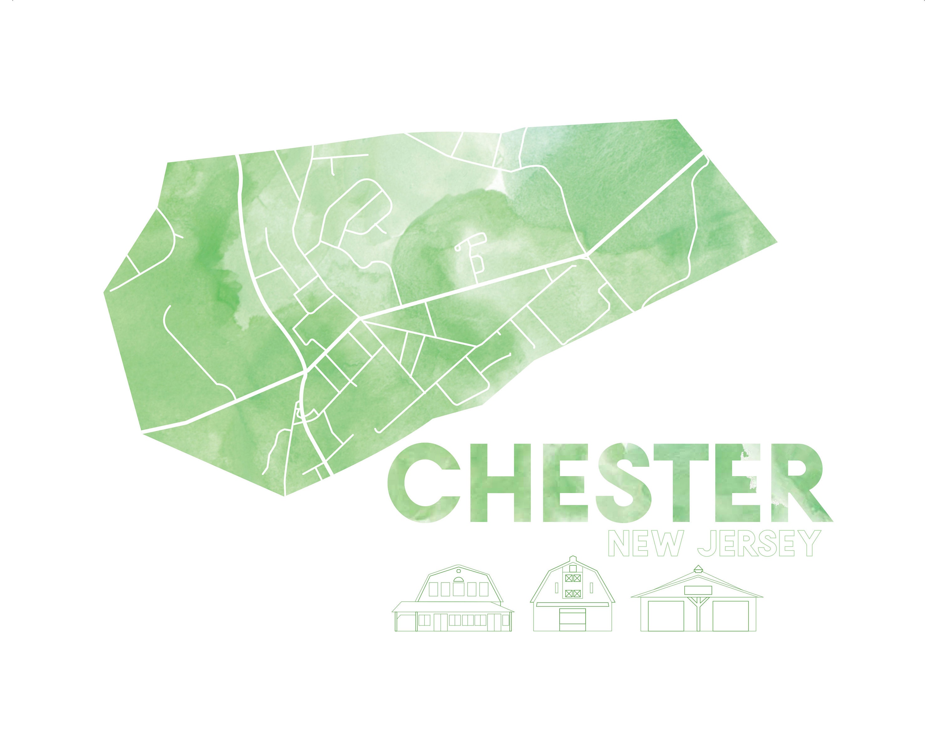 Chester New Jersey Art Print 11x14 - Etsy España