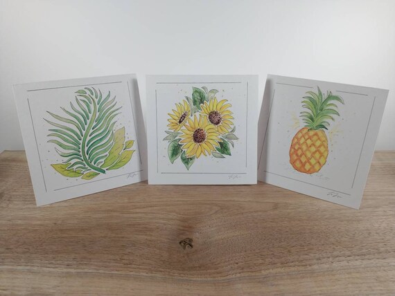 Note Cards Summer Bloom | Etsy