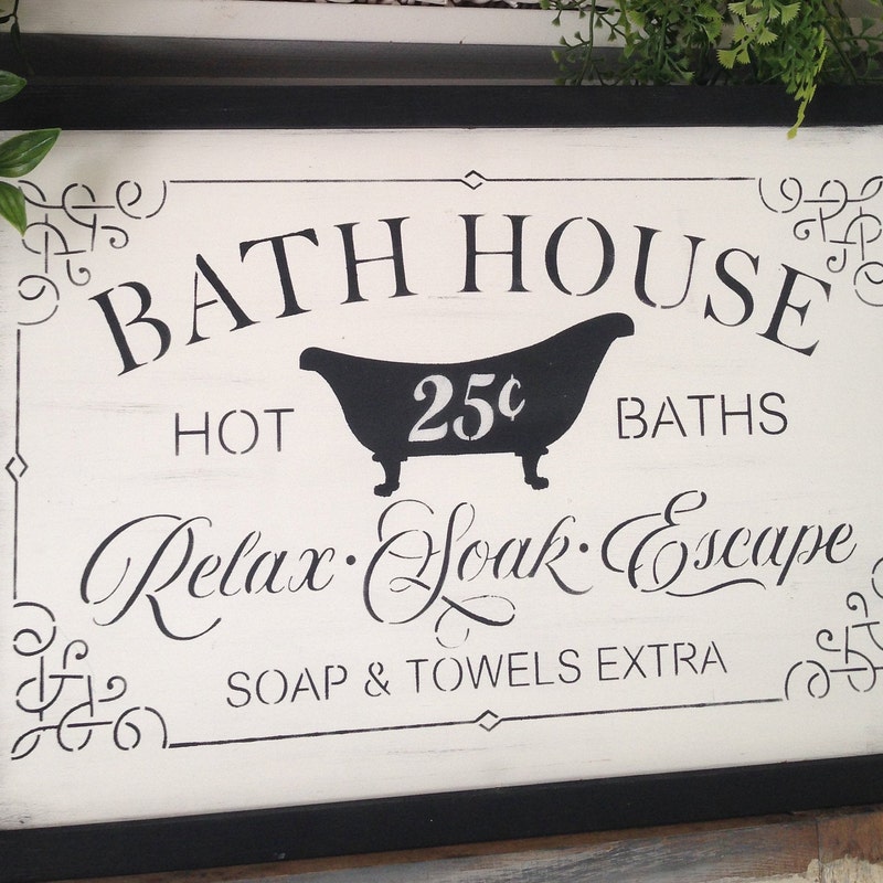 Bath House Sign - Etsy