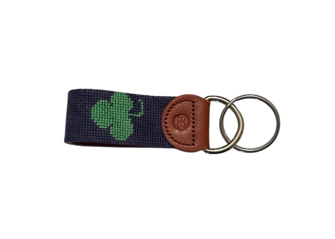 Clover Key Fob, Green Shamrock Needlepoint Design - Etsy