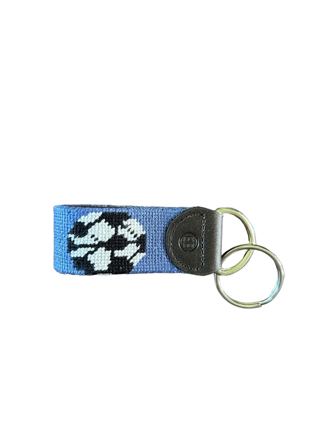 Needlepoint Key Fob, Handstitched Soccer Ball Keychain , Perfect Gift ...