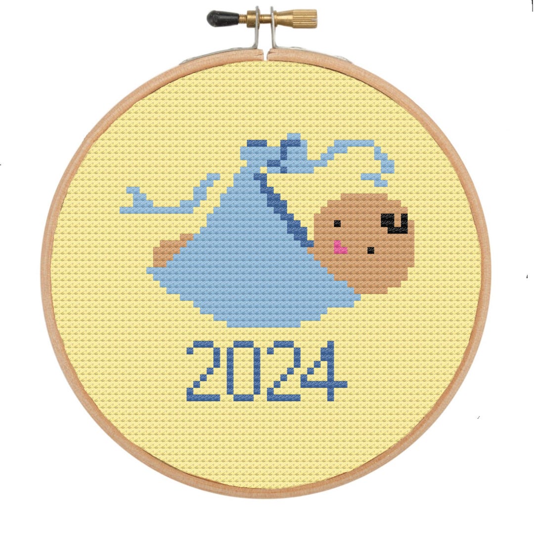 Needlepoint Baby Boy Ornament Pattern With Alphabet and Letter Pattern ...