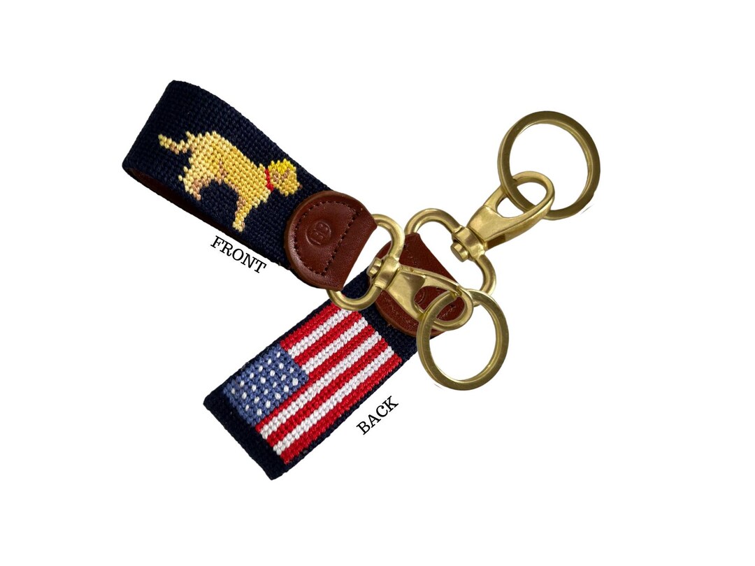 Lab Keychain ,needlepoint Key Fob, Dog Lover Gift , Free Shipping! - Etsy