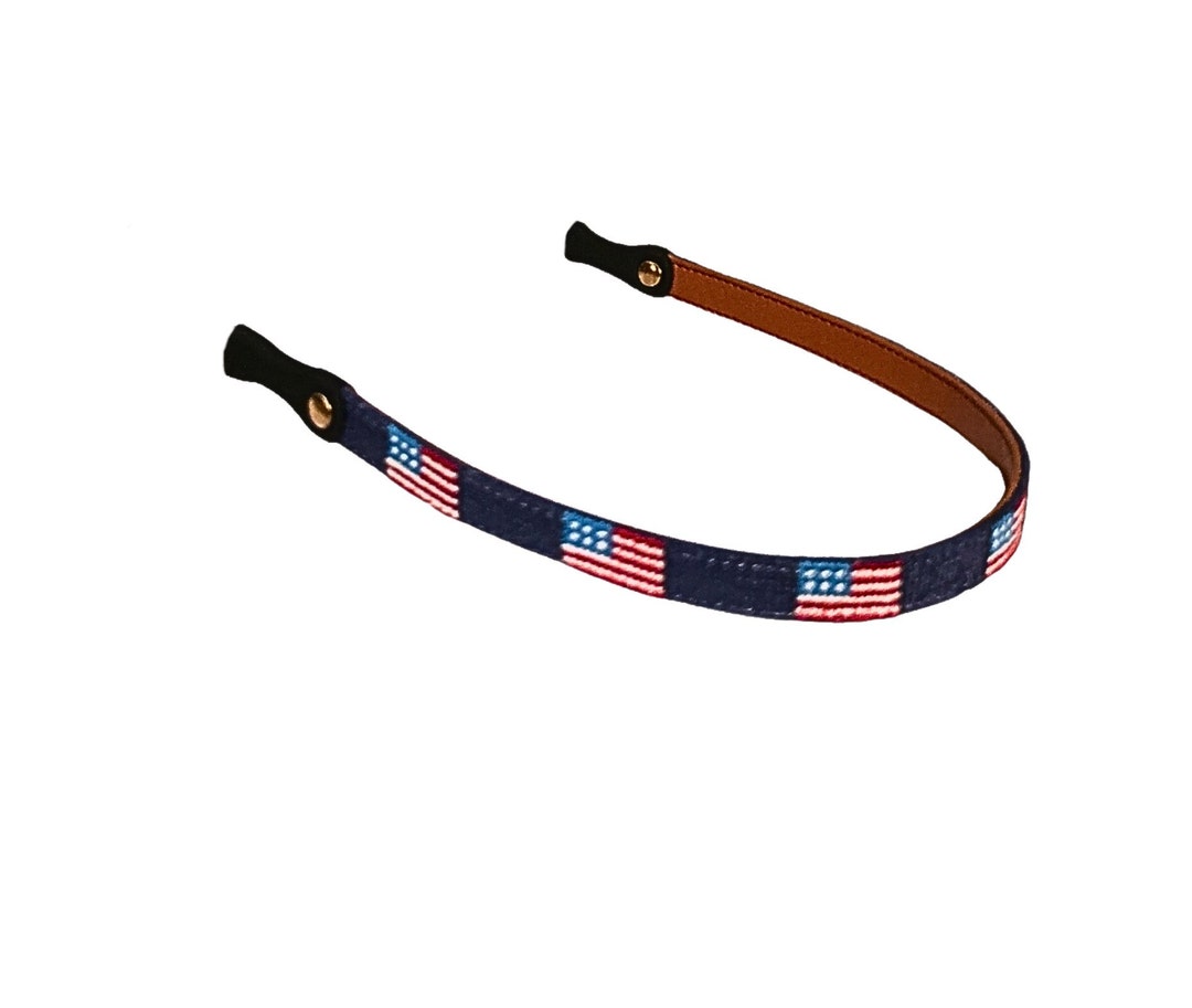 Needlepoint Sunglass Strap, American Flag Design-custom Sunglass Straps ...