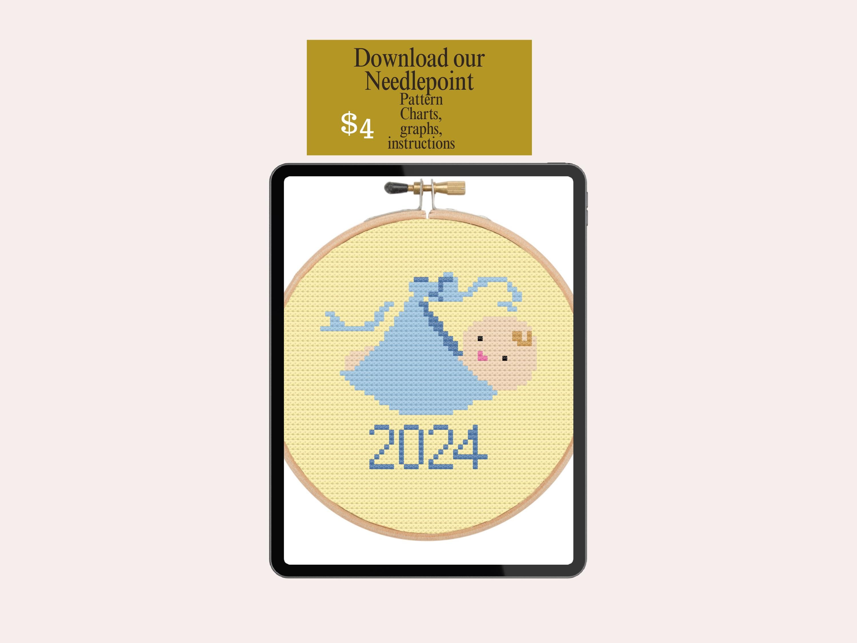 Stitch Kit Needlepoint Boy Ornament Pattern: DIY Alphabet Chart ...