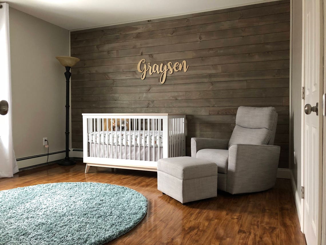 UNPAINTED Wooden Name Wall Hanging Name for Crib Wall | Etsy