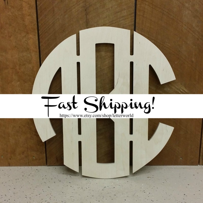Circle Monograms - Etsy
