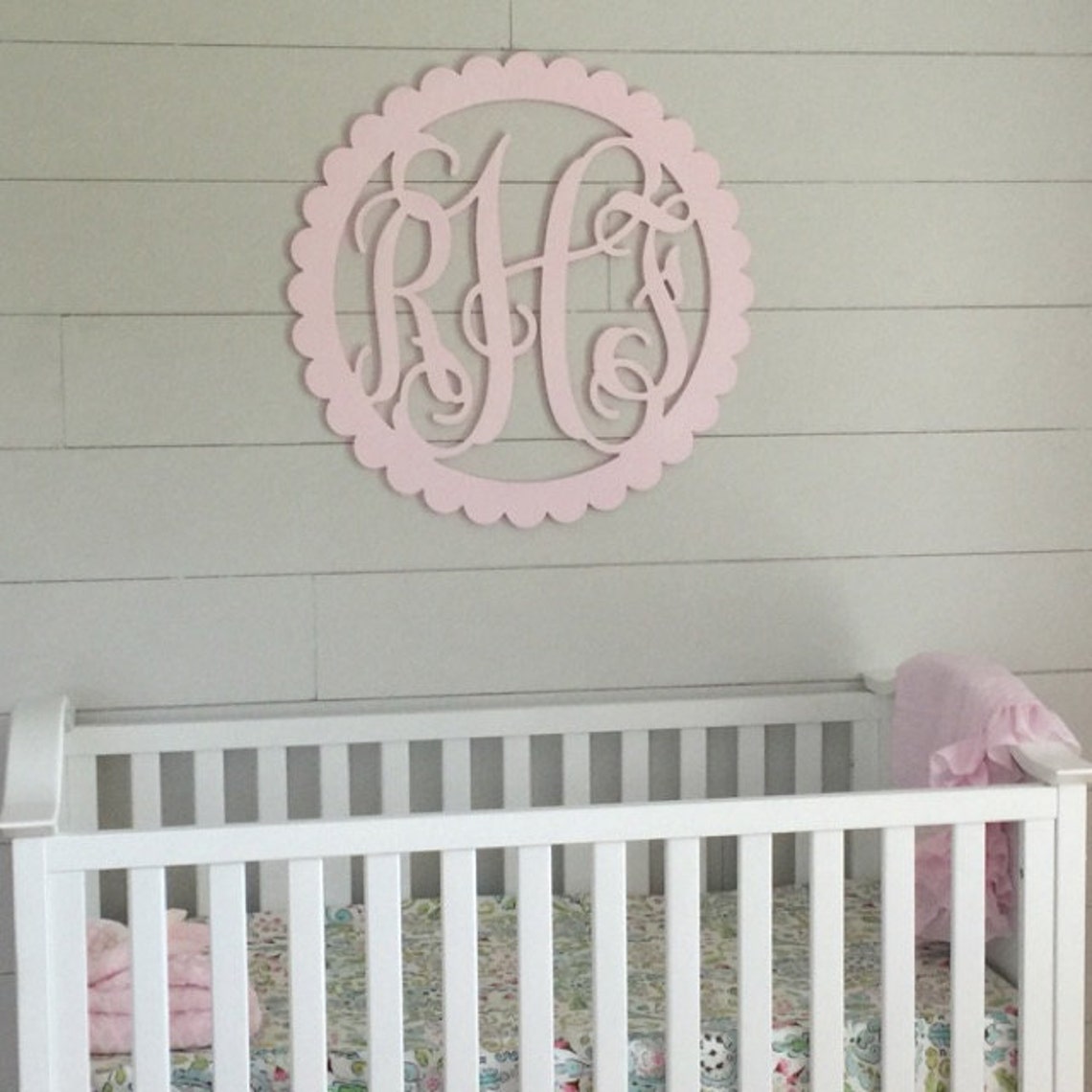 PAINTED Wooden Initials Monogram Wall Hanging Wooden - Etsy