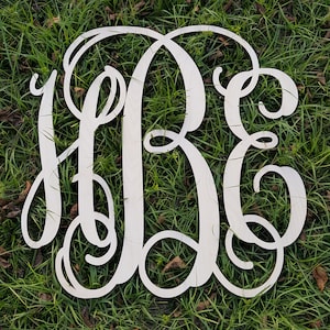 FREE FAST SHIPPING! Wooden Monogram Wall Hanging, Wooden Monogram ...