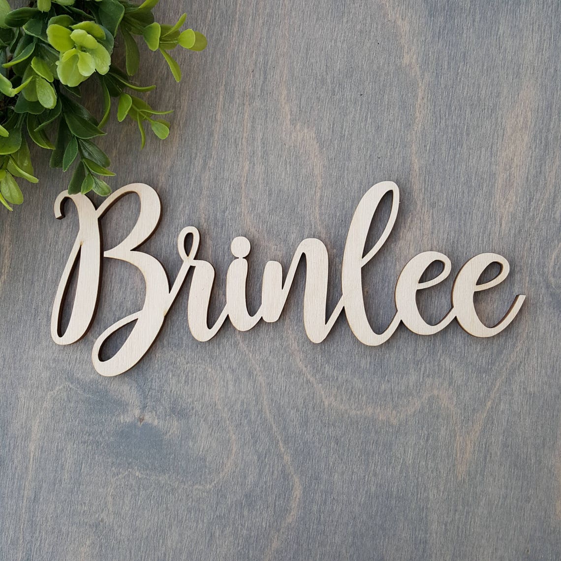 Name Wall Hanging - UNPAINTED Wooden Word - Script Name for Wall - Etsy