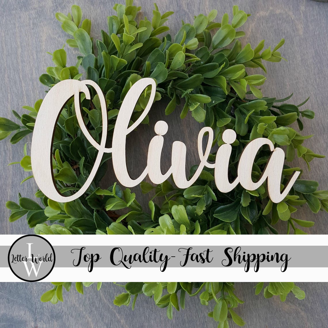 Name Wall Hanging - UNPAINTED Wooden Word - Script Name for Wall - Etsy