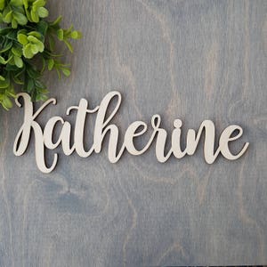 Wooden Name Sign - Unpainted Wooden Word - Name Wall Hanging - Baby ...