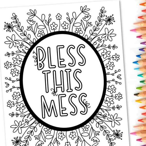 Doodle Coloring Page - Etsy