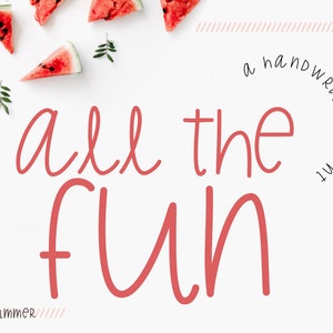 All the Fun Handwritten Font | Letters Numbers Symbols | Hand Lettered ...