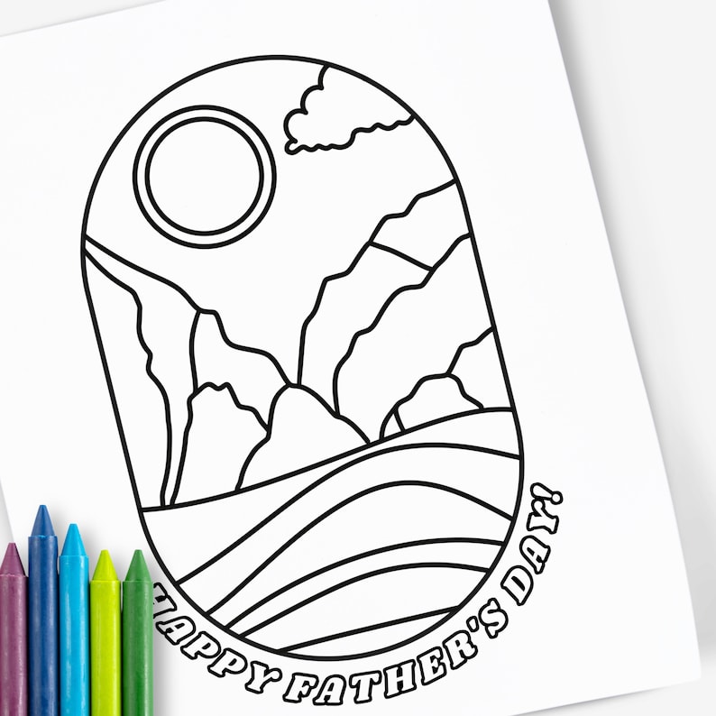 10 Father's Day Printable Coloring Pages | Illustrated Fishing Camping ...