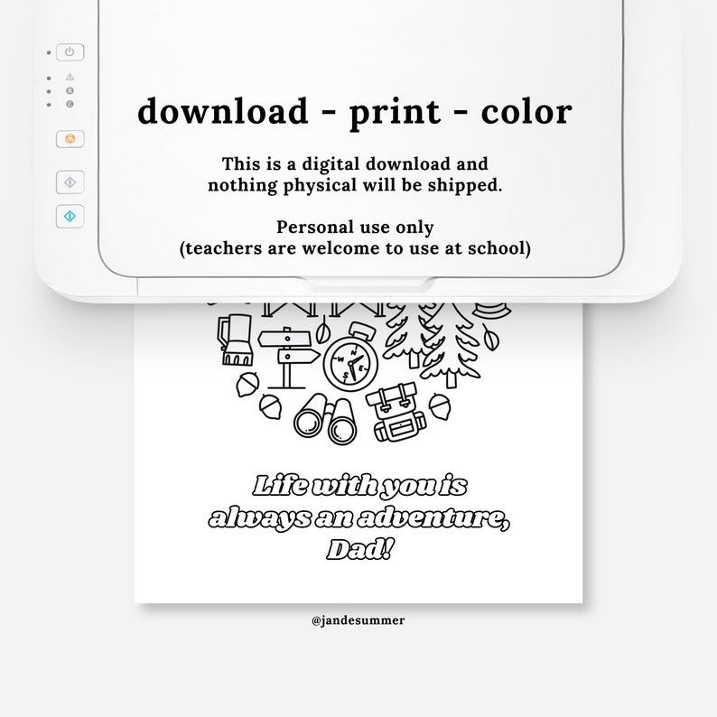 10 Father's Day Printable Coloring Pages | Illustrated Fishing Camping ...