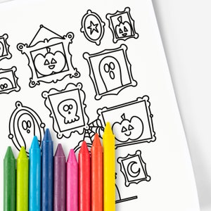 10 Pk Halloween Printable Coloring Book 10pk Coloring Pages | Hand ...