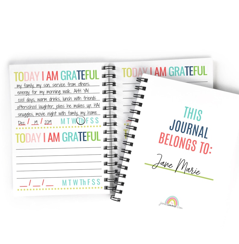 Printable Gratitude Journal Digital Notebook 3 Sizes - Etsy