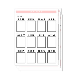 Set of 4 Planner Printables | Yearly Monthly Weekly Daily Schedule ...
