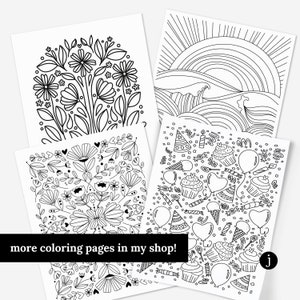 Bug Doodles | Hand-drawn Coloring Page Print & Color | Digital Art ...