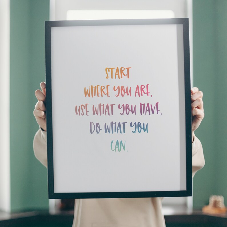 Start Where You Are Quote Printable - Etsy
