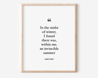 Invincible Summer Quote - Etsy