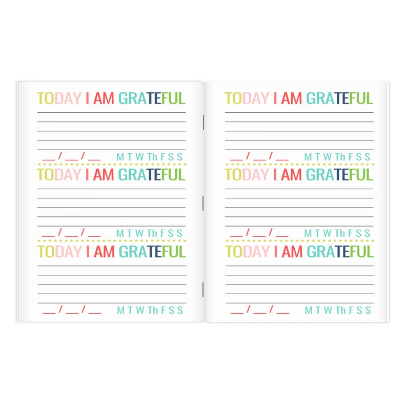 Printable Gratitude Journal Digital Notebook 3 Sizes - Etsy