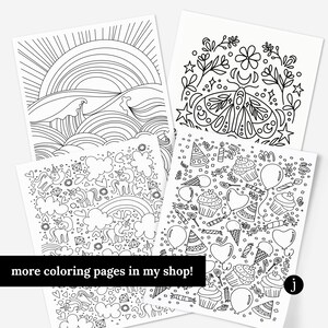 10 Pk Halloween Printable Coloring Book 10pk Coloring Pages | Hand ...