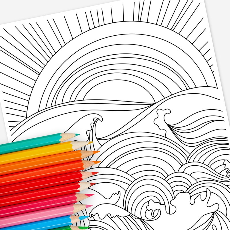 Zen Coloring Page - Etsy
