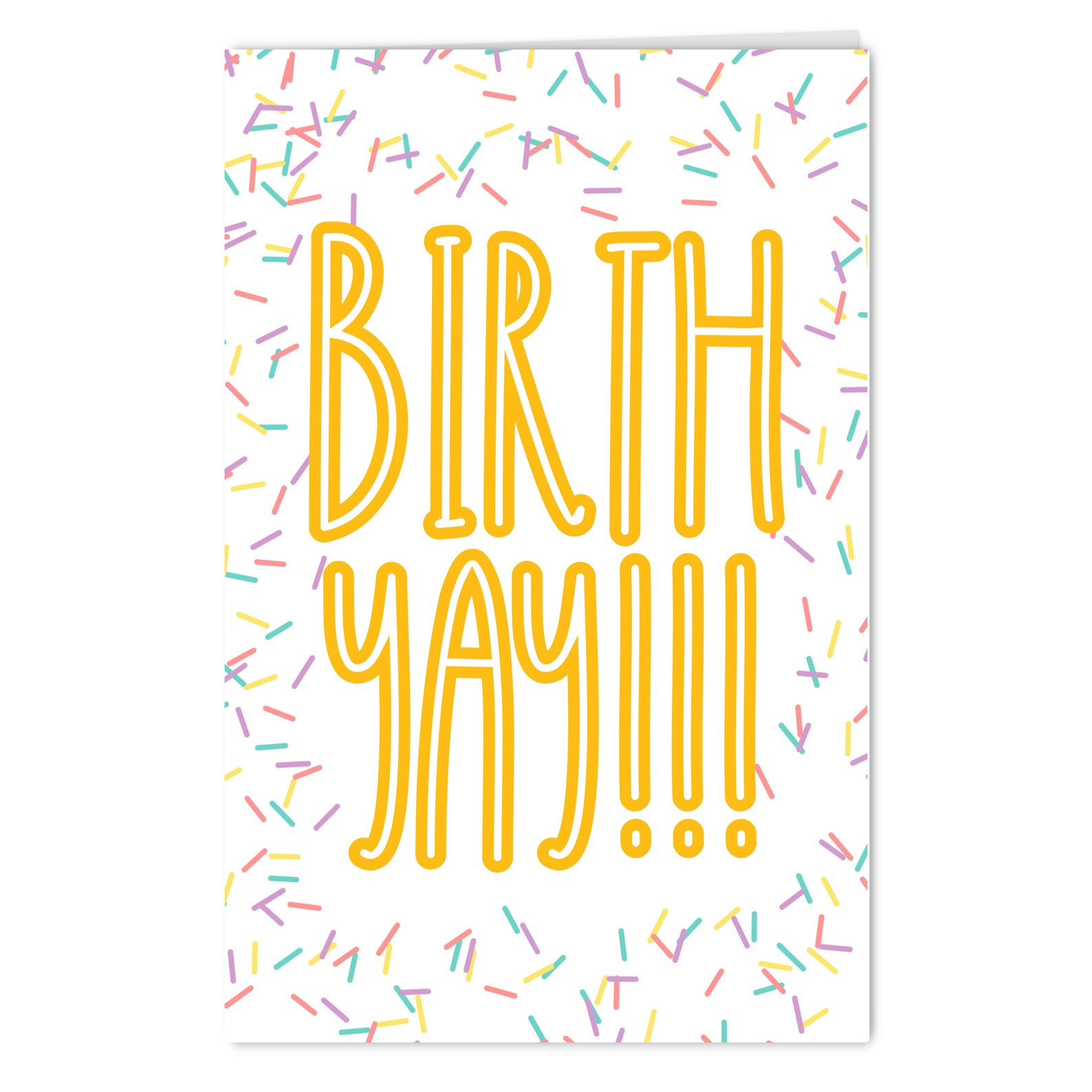10 Pack Birth Yay Birthday Card Printables With Sprinkles | Etsy